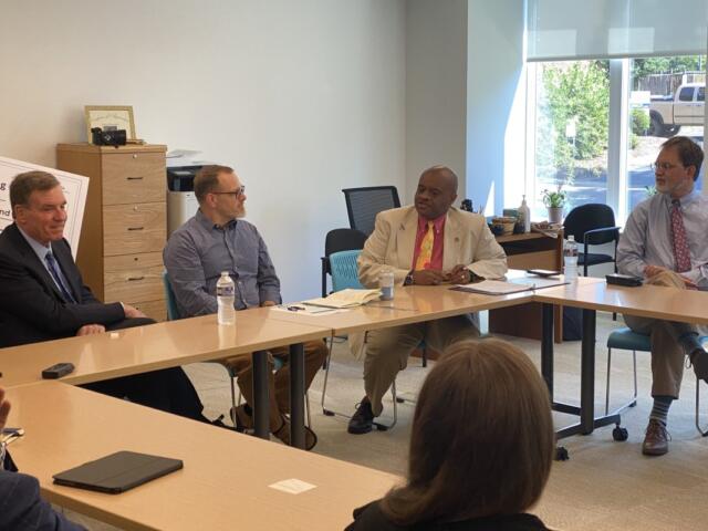 Sen. Mark Warner presents check to PHA during affordable housing ...