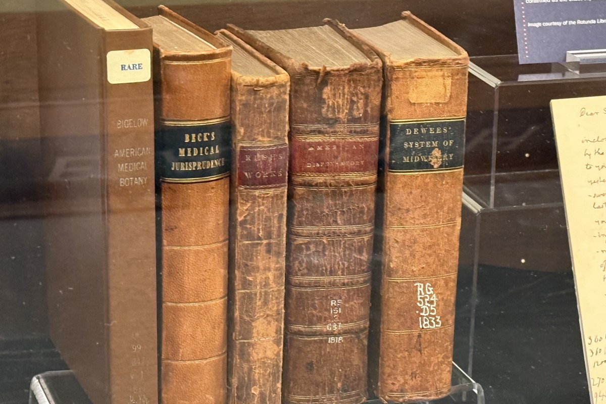 Rare medical books discovered saved from 1895 Rotunda fire on display ...